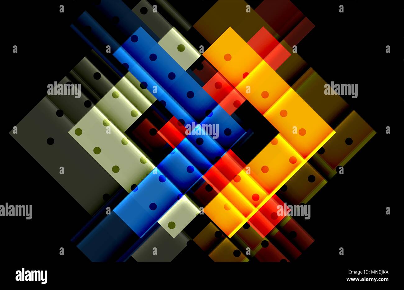 Colorful triangles and arrows on dark background. Colorful triangles ...