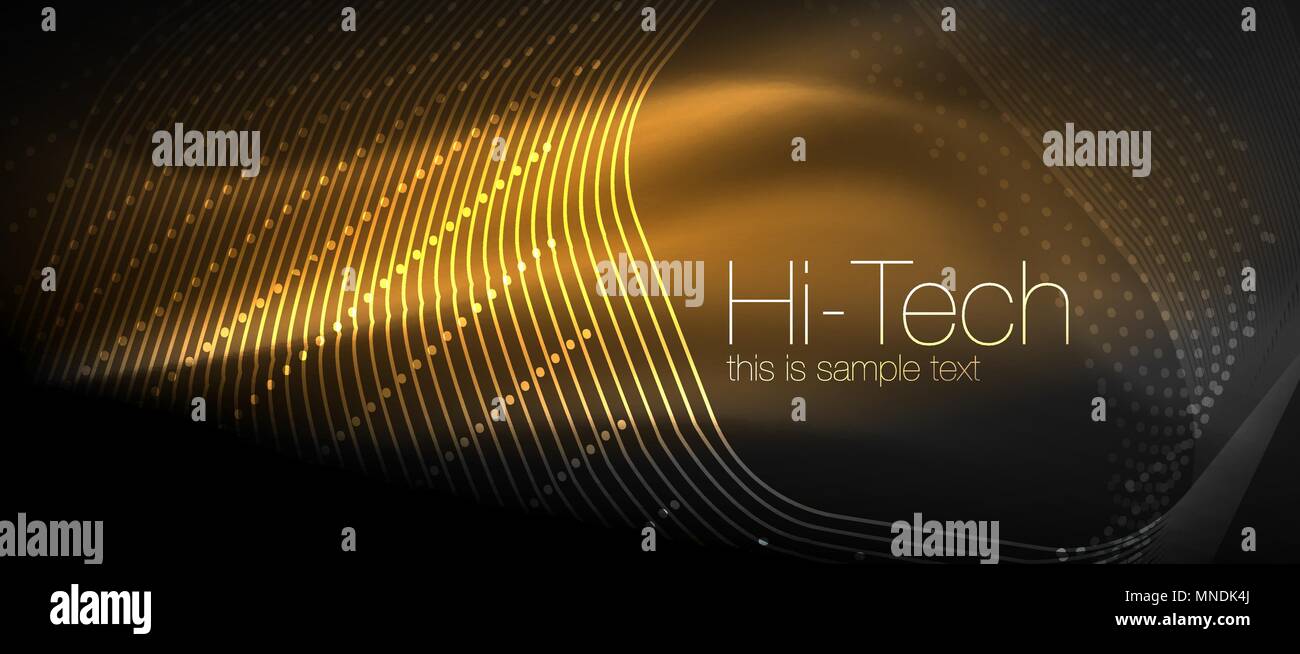 Hi-tech futuristic techno background, neon shapes and dots. Hi-tech ...