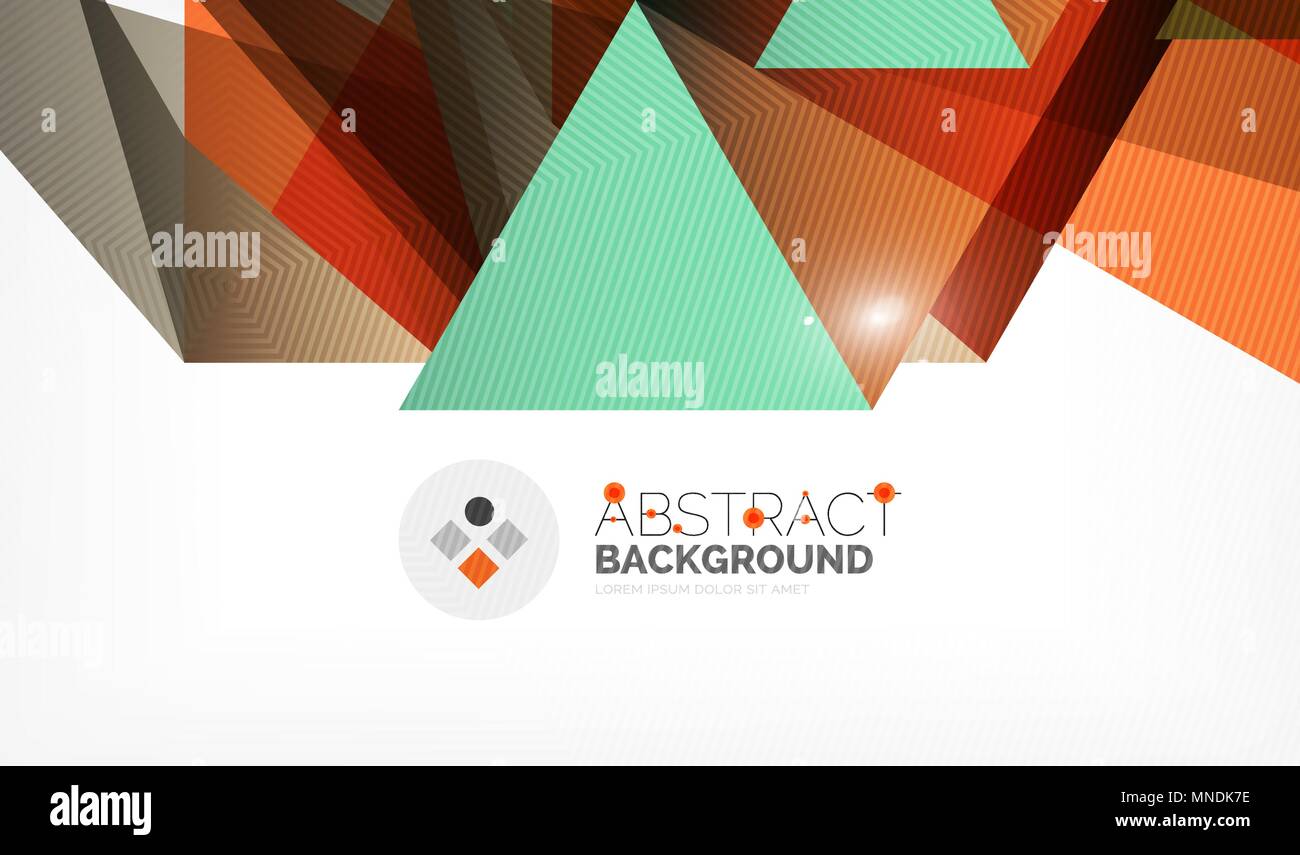 Triangle design business template with lights. Triangle design business ...