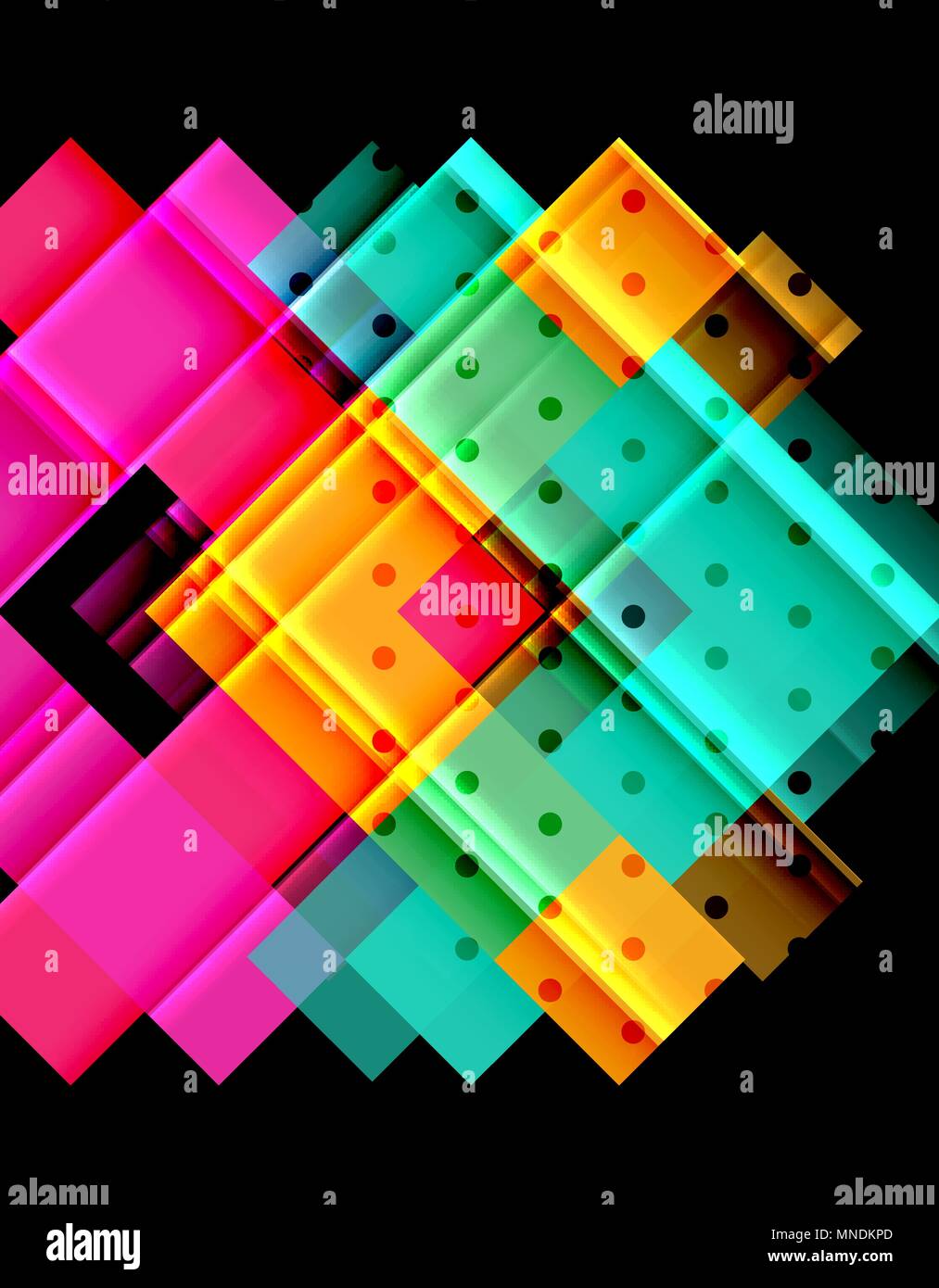 Colorful triangles and arrows on dark background. Colorful triangles ...