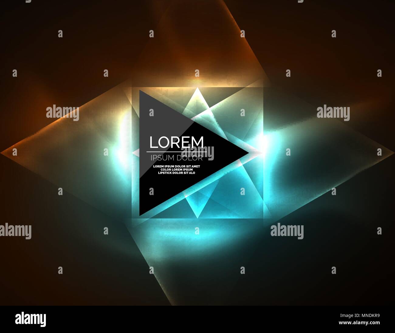 Color neon glowing triangles, abstract background. Color neon glowing ...