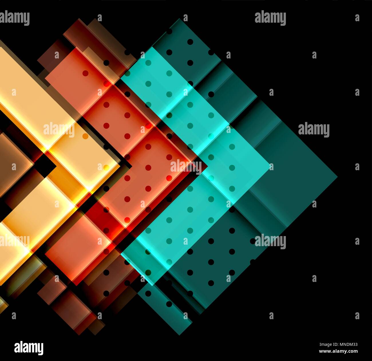 Colorful triangles and arrows on dark background. Colorful triangles ...