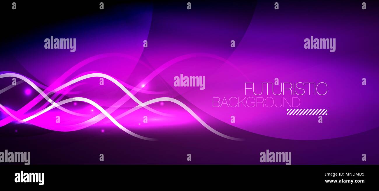 Bright neon lines wave. Bright neon lines wave, motion light trail ...