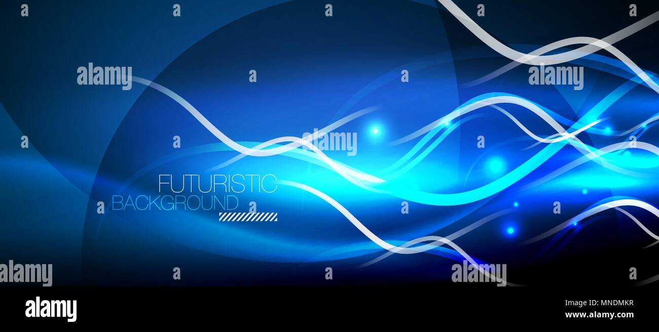 Bright neon lines wave. Bright neon lines wave, motion light trail ...