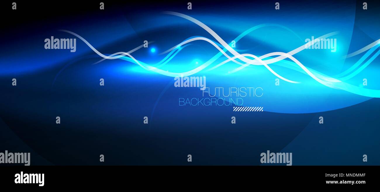 Bright neon lines wave. Bright neon lines wave, motion light trail ...