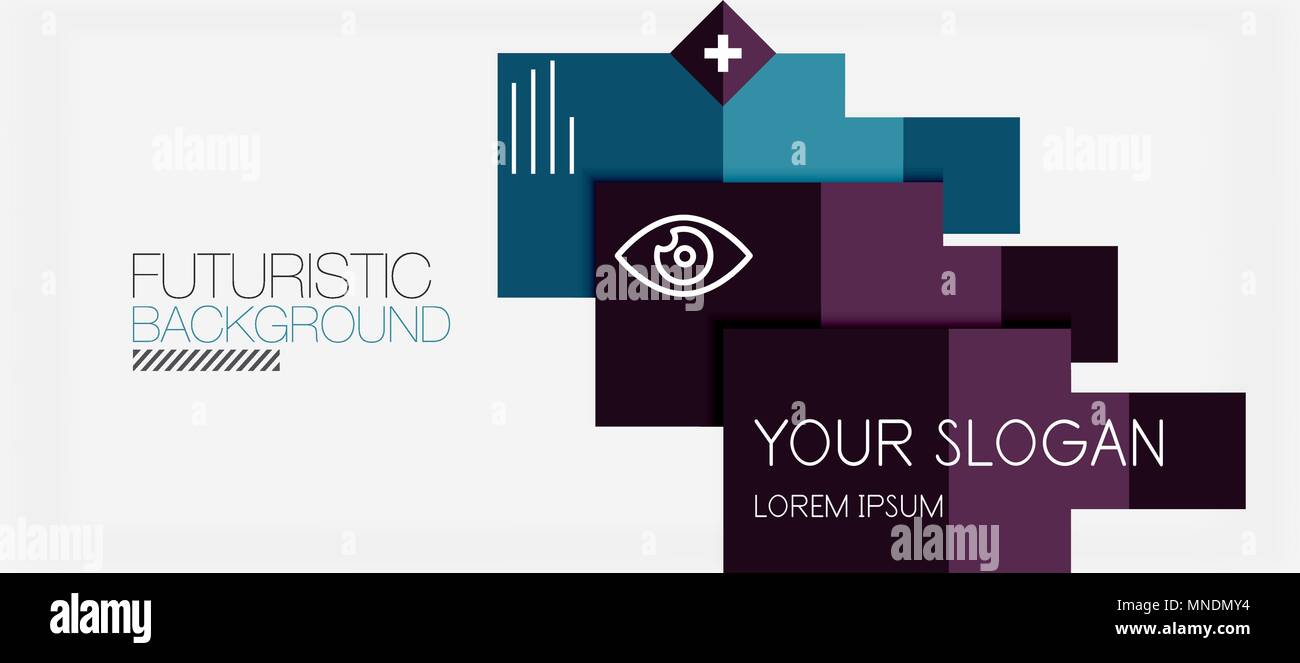 Square shapes banner design, geometric abstract background. Square ...