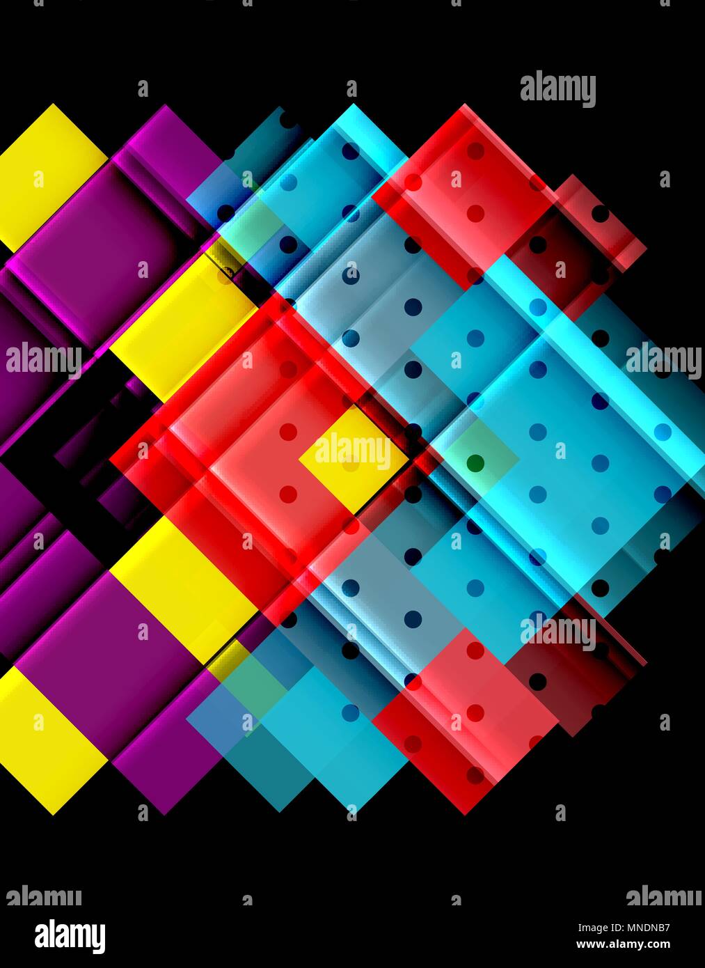 Colorful triangles and arrows on dark background. Colorful triangles ...