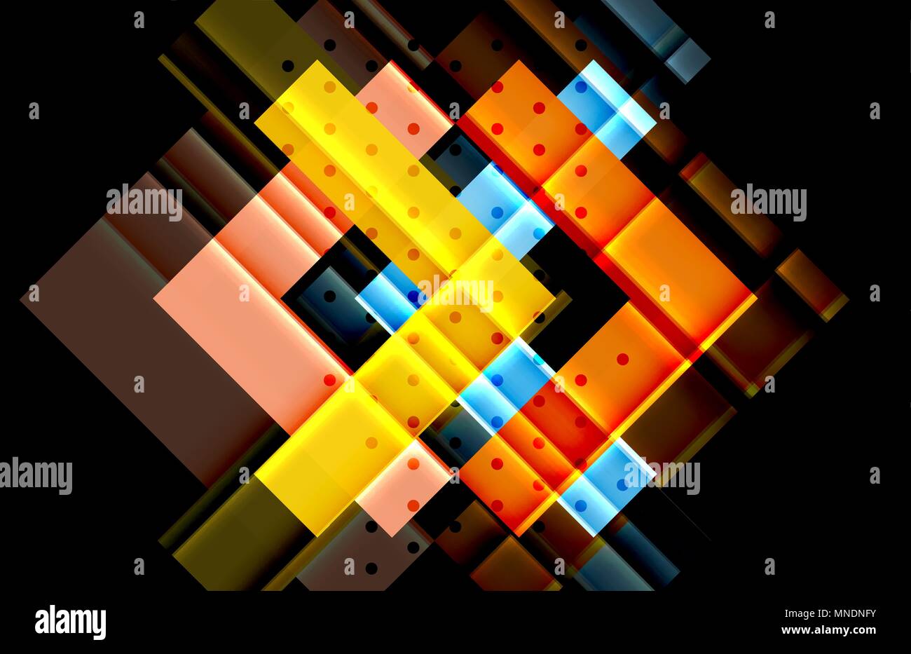 Colorful triangles and arrows on dark background. Colorful triangles ...