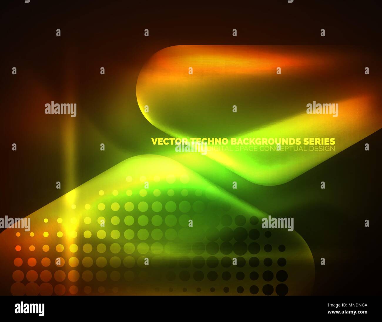 Illuminated lens flares, glowing color techno background. Illuminated ...