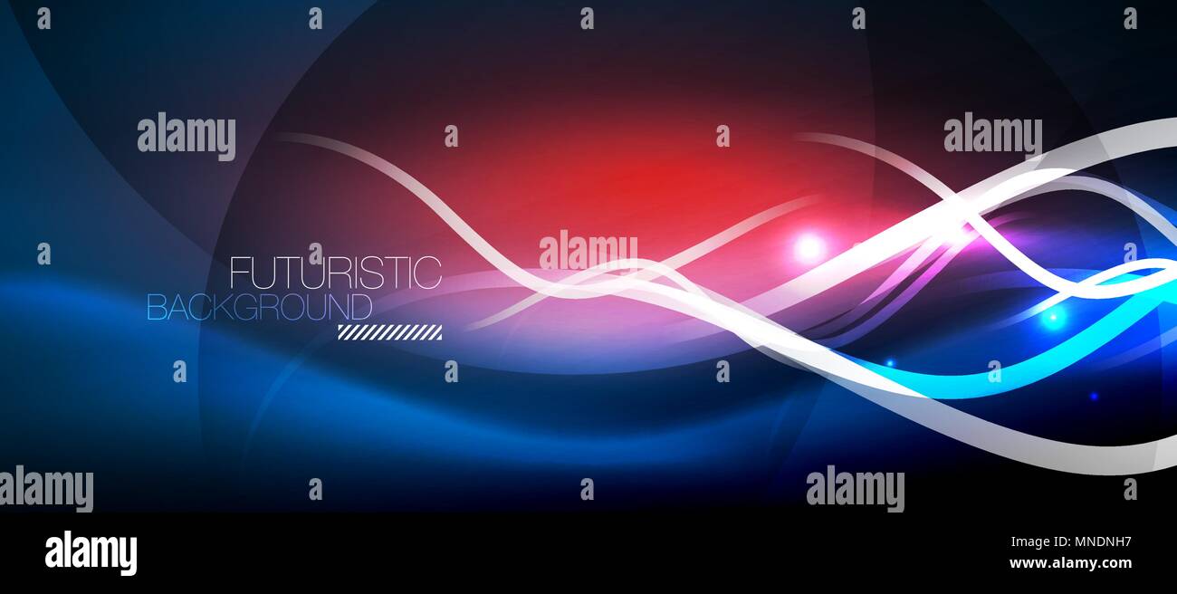 Bright neon lines wave. Bright neon lines wave, motion light trail ...
