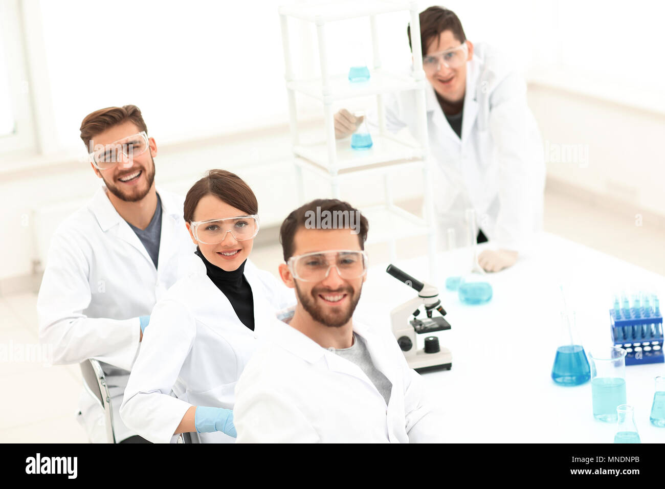 group of promising young scientists Stock Photo - Alamy