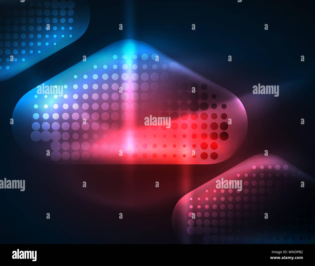 Illuminated lens flares, glowing color techno background. Illuminated ...