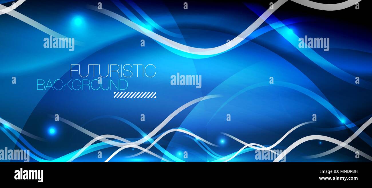 Bright neon lines wave. Bright neon lines wave, motion light trail ...