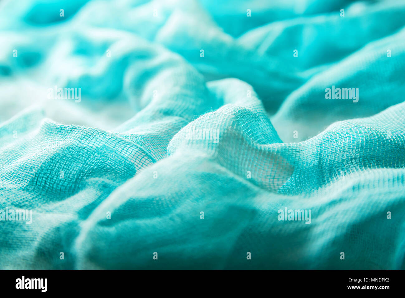Close up texture of cian gauze cloth with sparse threads Stock Photo ...