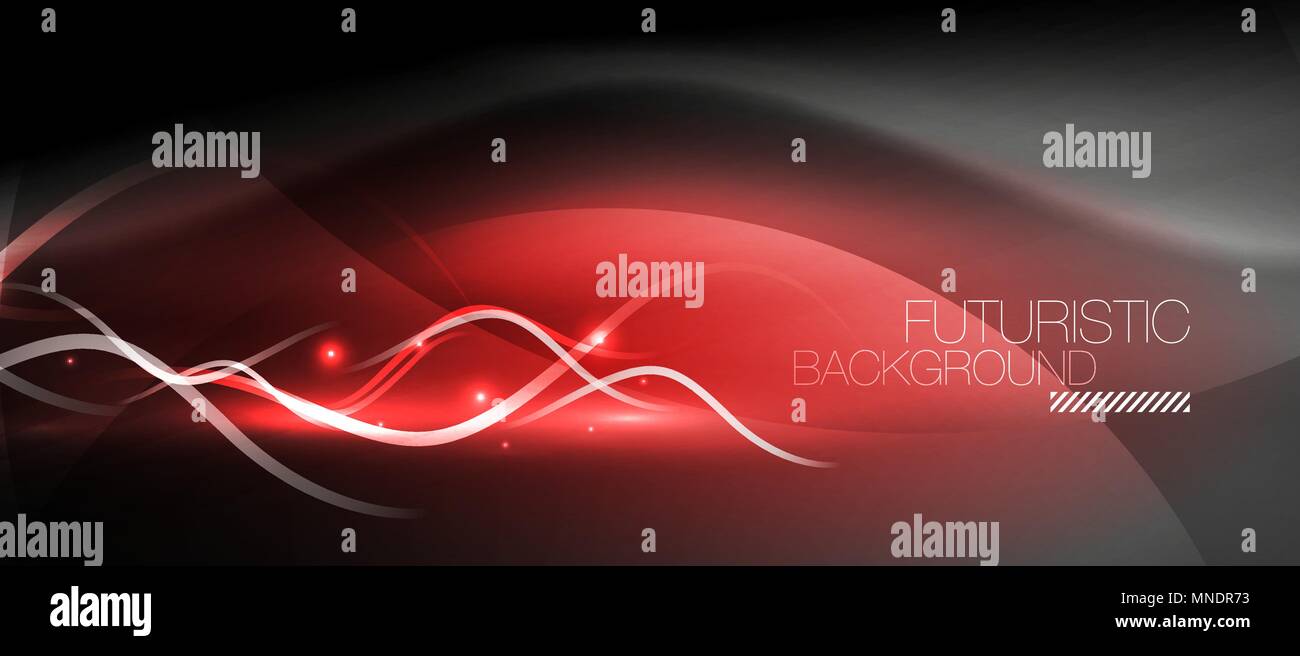 Bright neon lines wave. Bright neon lines wave, motion light trail ...