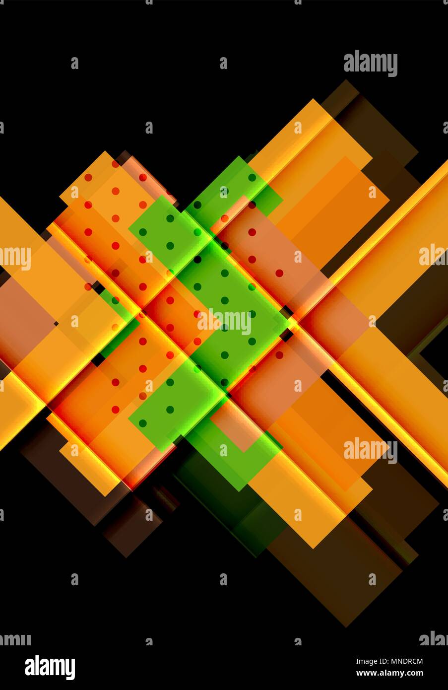 Colorful triangles and arrows on dark background. Colorful triangles ...