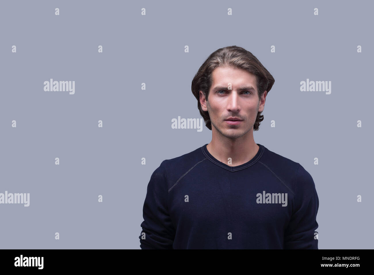 closeup.strict young man Stock Photo - Alamy