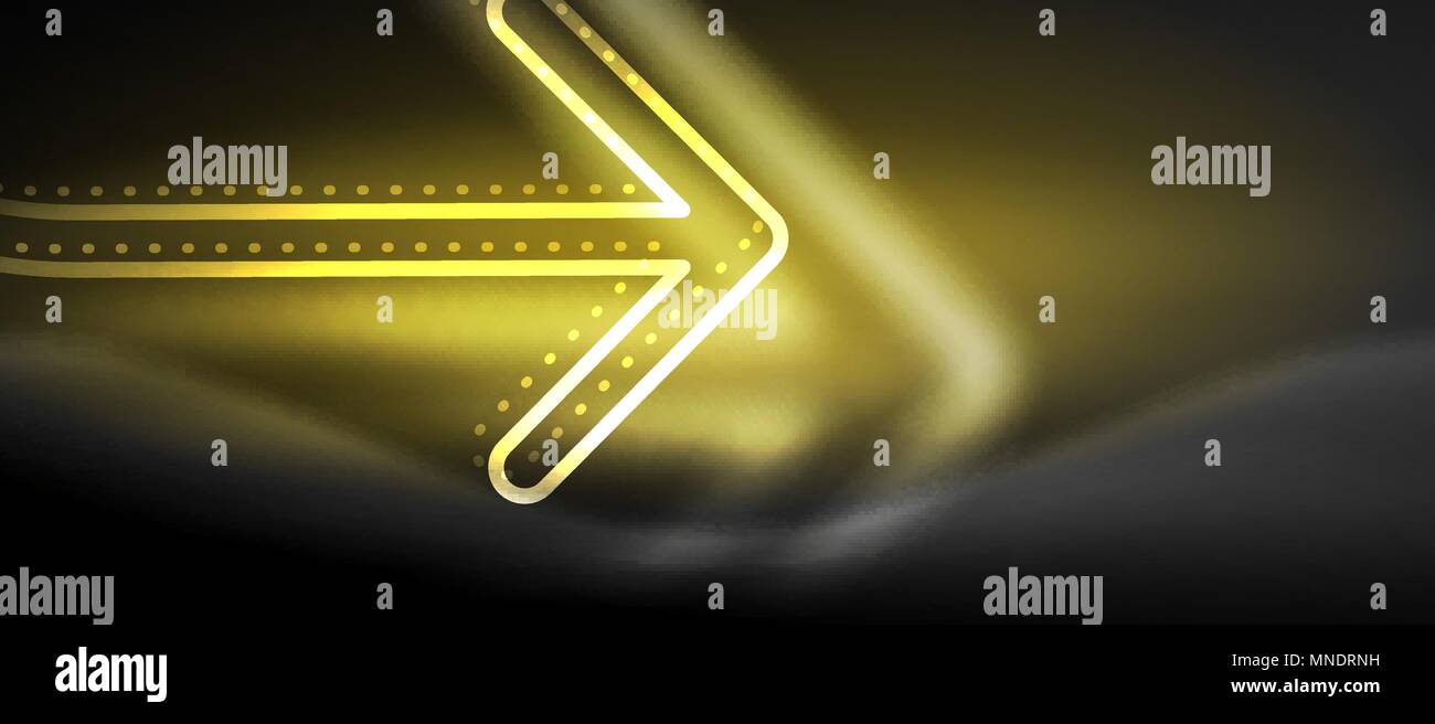 Techno neon glowing arrow background. Techno neon glowing arrow ...