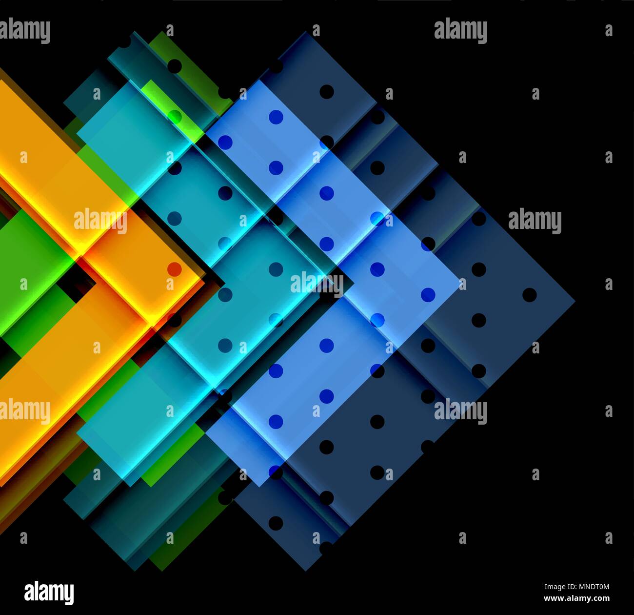 Colorful triangles and arrows on dark background. Colorful triangles ...