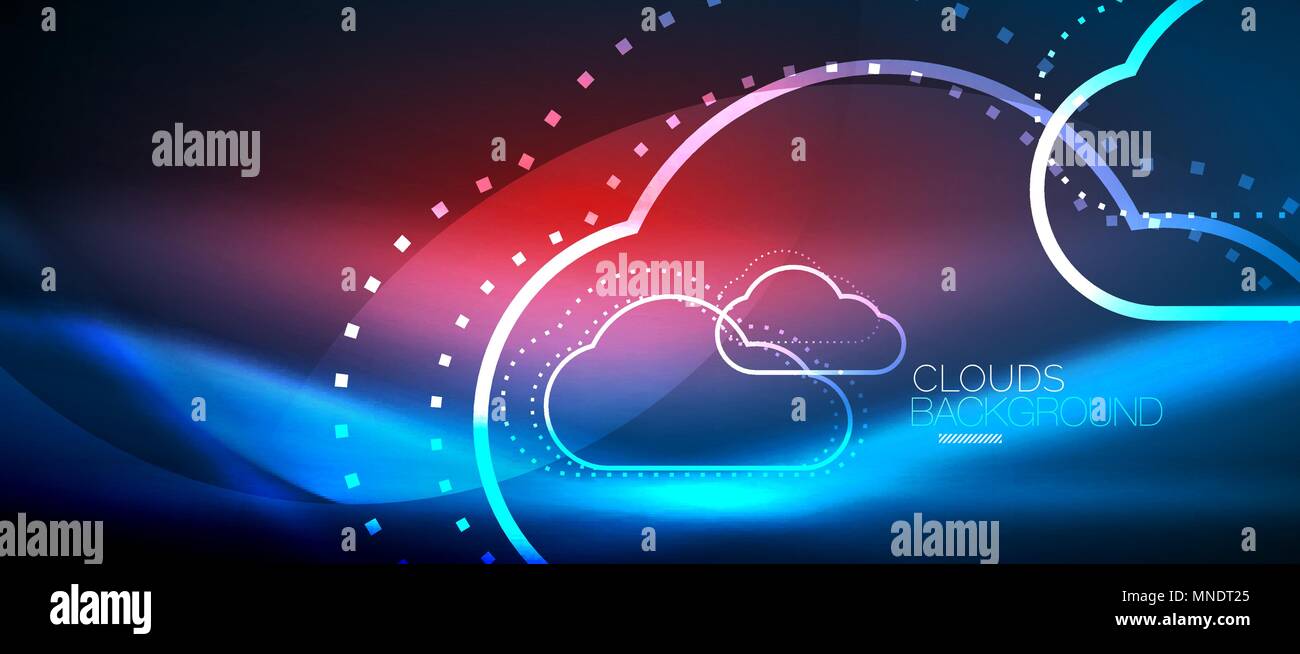 Vector cloud computing, storage concept. Vector blue cloud computing ...