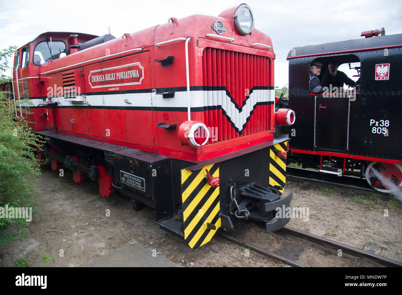 Polish 600 mm narrow gauge steam locomotive Px38-805 nicknamed Leon ...