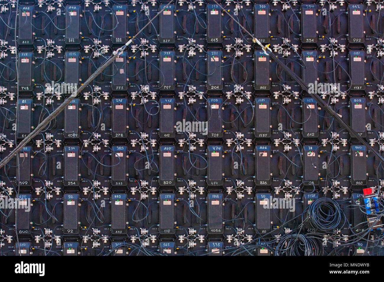 Backside rear view of Big Screen Monitor Display LED Panels Stock Photo - Alamy