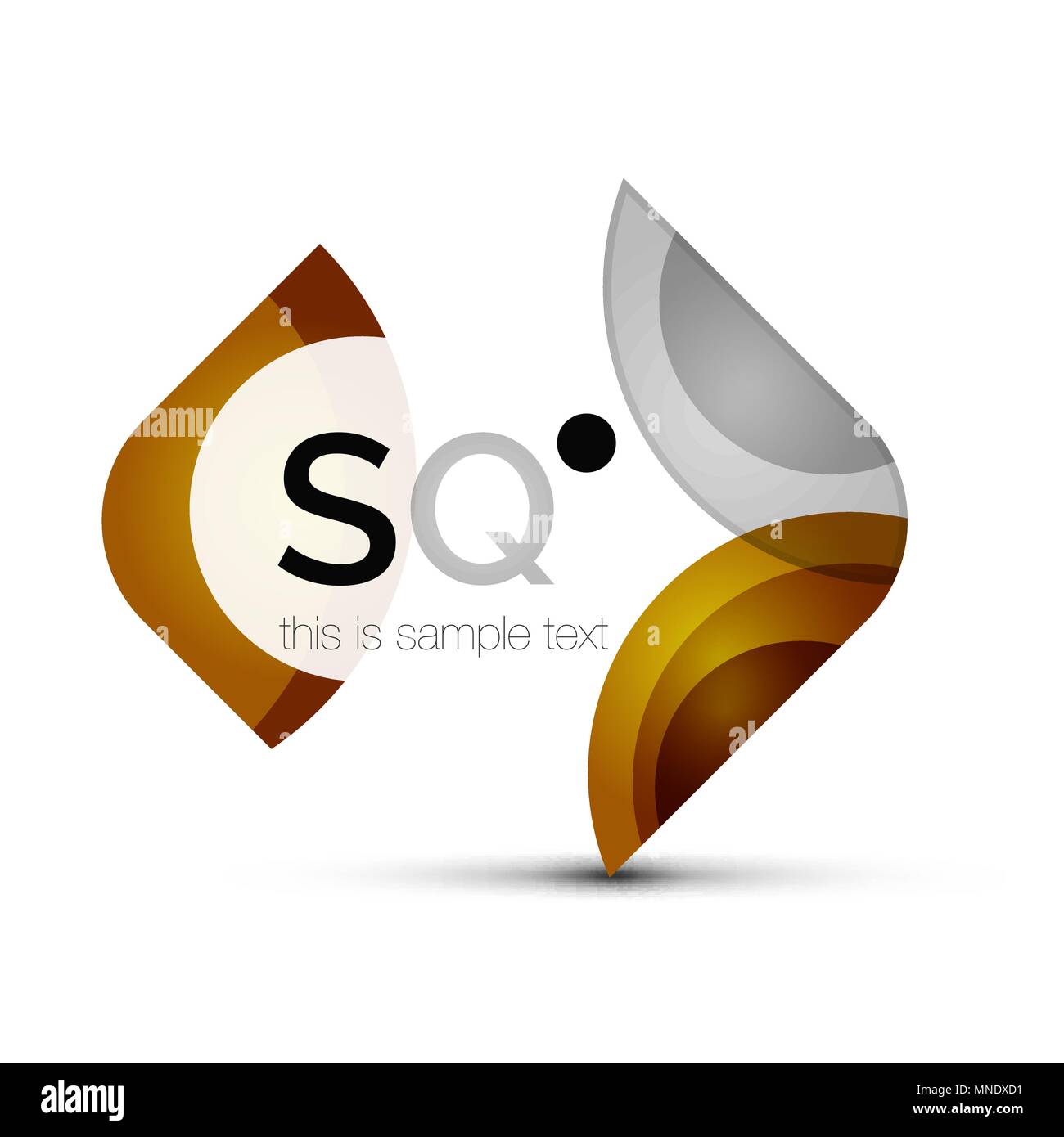 Vector square geometric abstract business emblem. Vector square ...