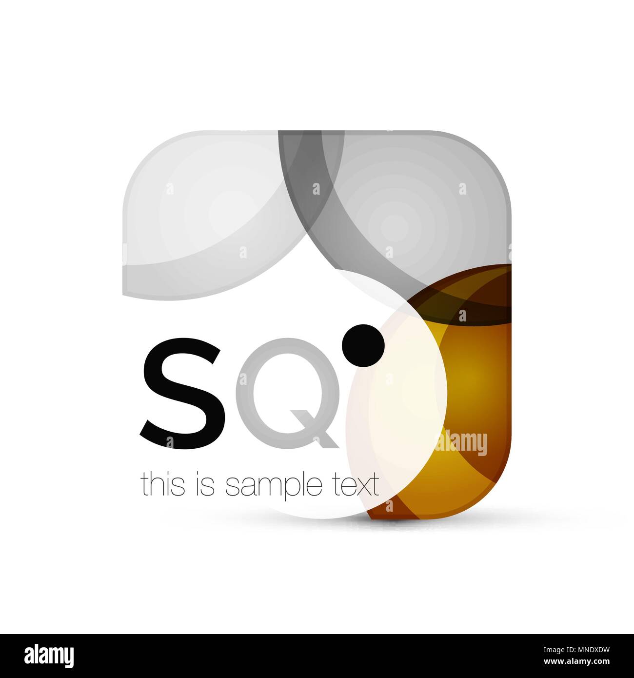 Vector square geometric abstract business emblem. Vector square ...