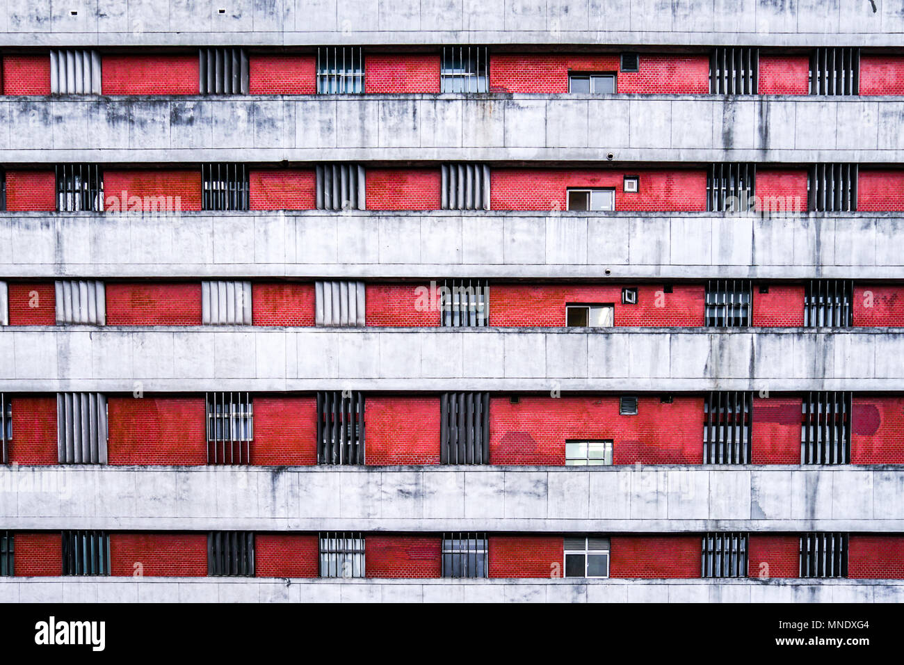 apartment window and wall at day in the Taipei city, Taiwan ...