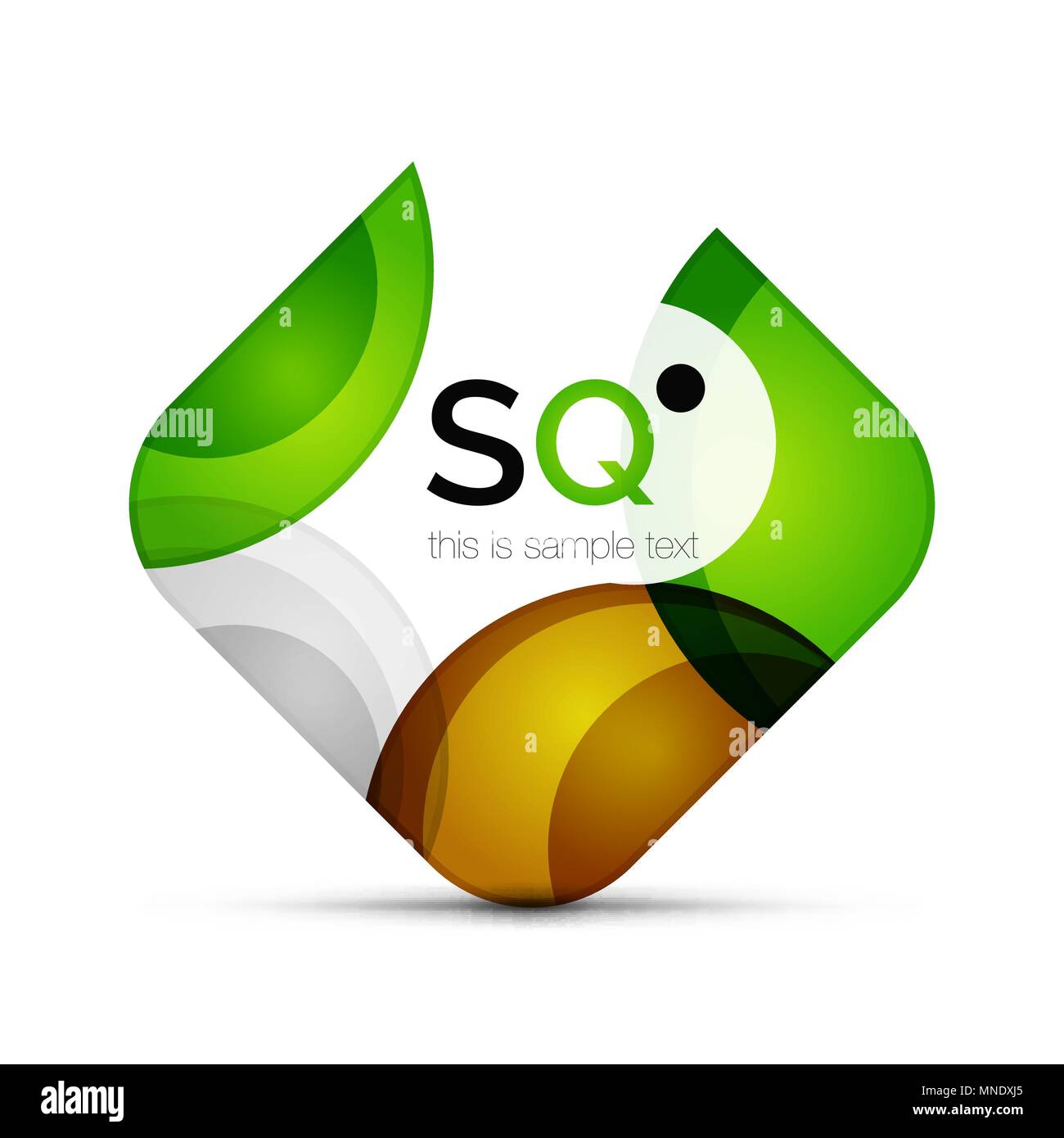 Vector square geometric abstract business emblem. Vector square ...