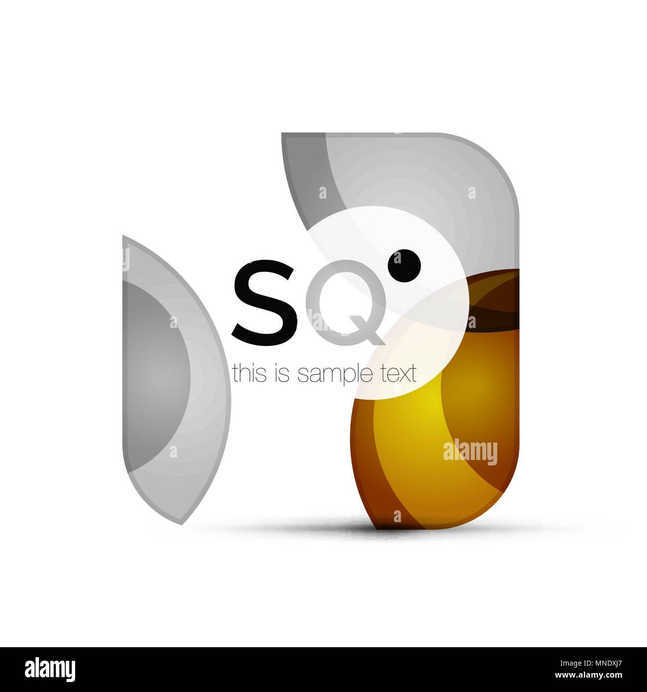Vector square geometric abstract business emblem. Vector square ...