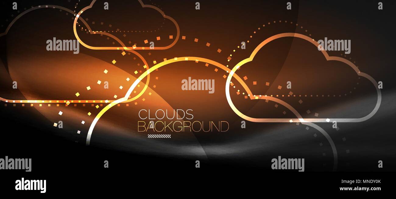 Vector cloud computing, storage concept. Vector cloud computing ...