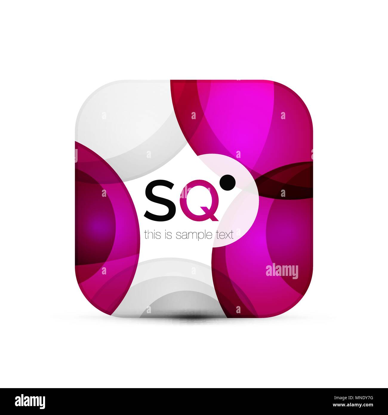 Vector square geometric abstract business emblem. Vector square ...