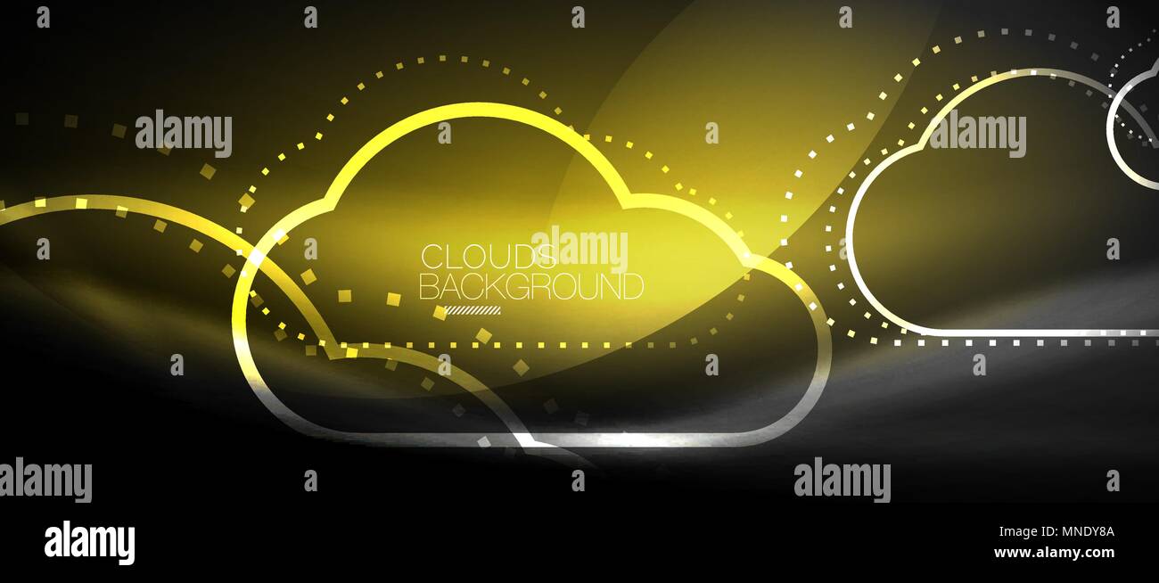 Vector cloud computing, storage concept. Vector cloud computing ...
