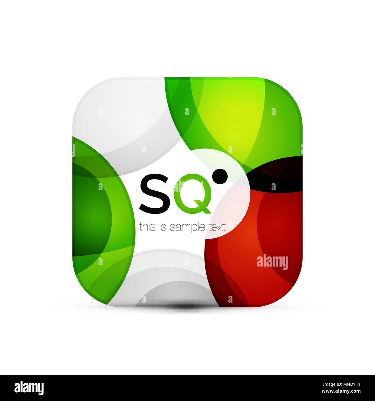 Vector square geometric abstract business emblem. Vector square ...