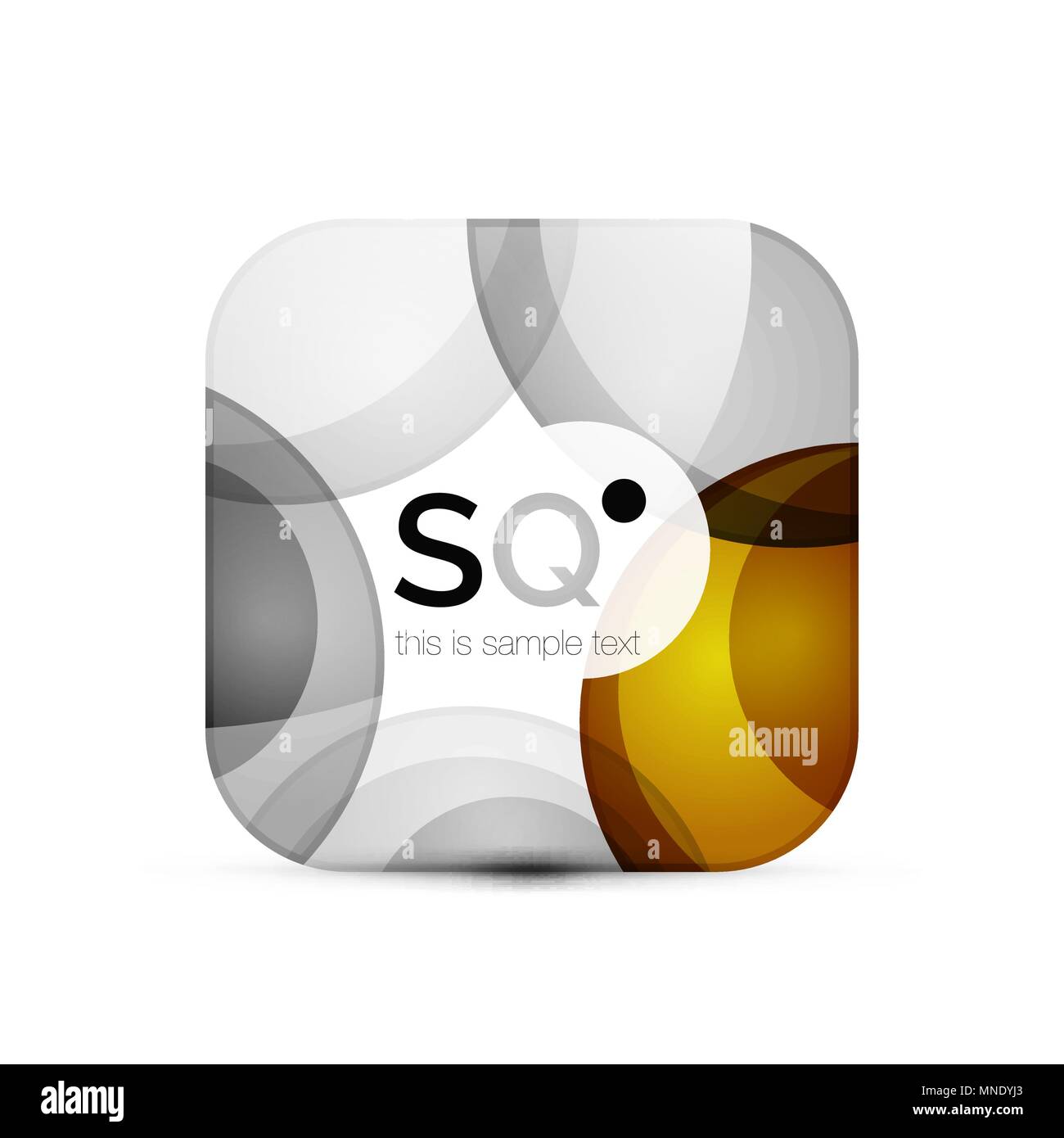 Vector square geometric abstract business emblem. Vector square ...