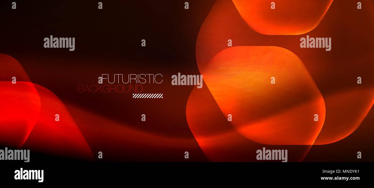 Neon hexagon background. Neon red hexagon vector abstract background ...
