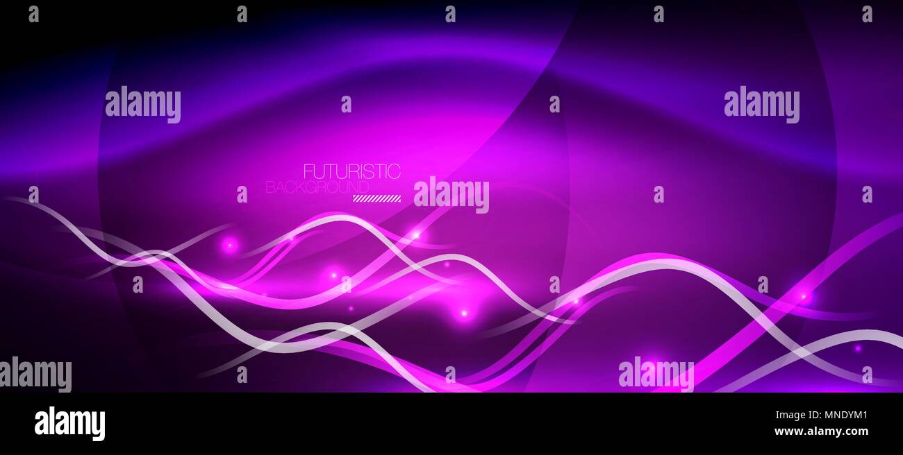 Bright neon lines wave. Bright neon lines wave, motion light trail ...