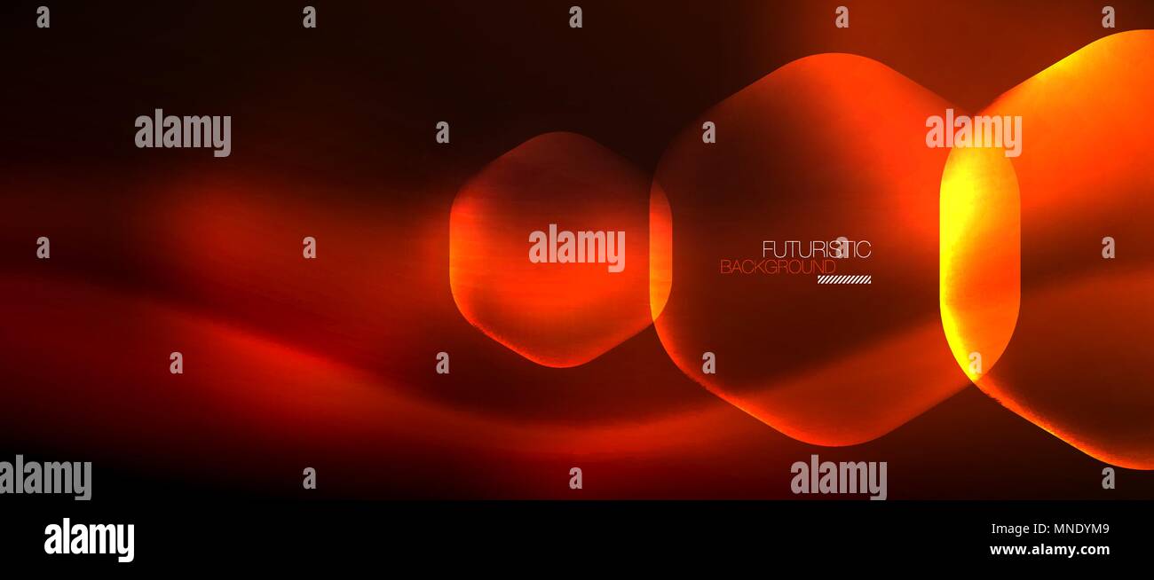 Neon hexagon background. Neon red hexagon vector abstract background ...