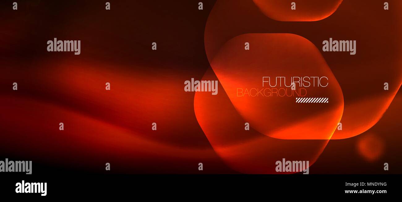 Neon hexagon background. Neon red hexagon vector abstract background ...