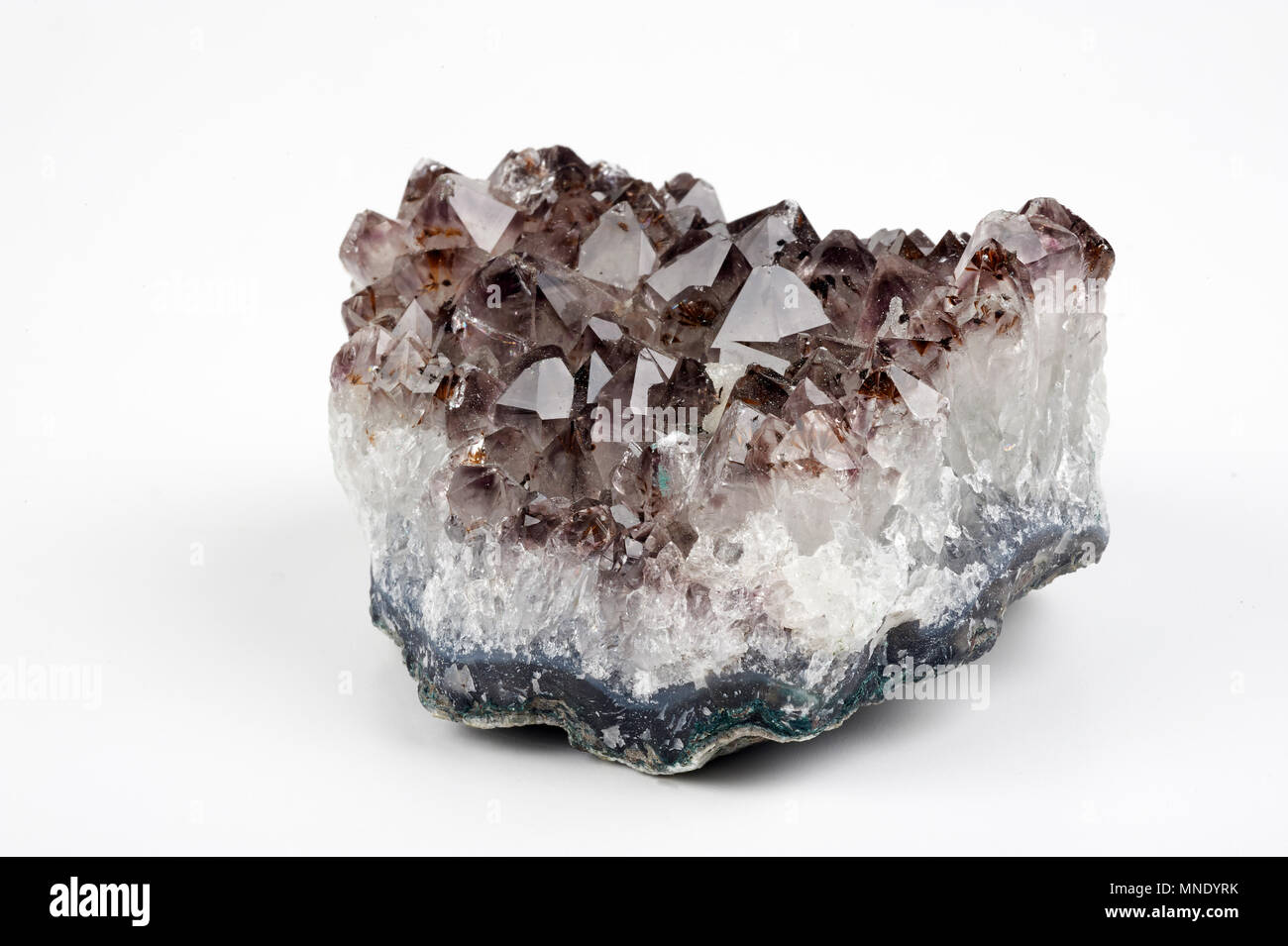 a quartz amethyst on white background Stock Photo - Alamy
