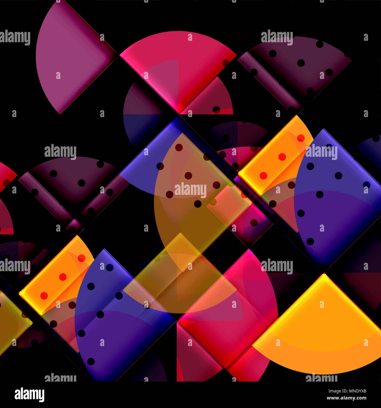 Circle elements on black background. Circle elements on black background, vector geometric ...