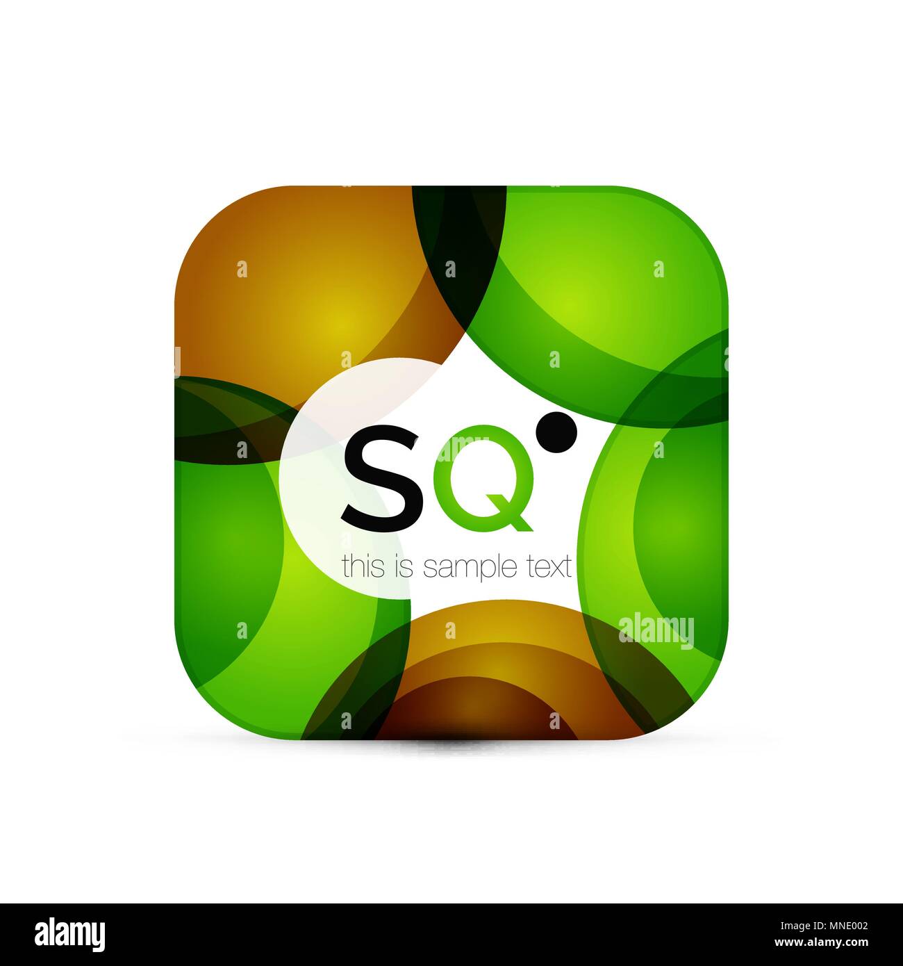 Vector square geometric abstract business emblem. Vector square ...