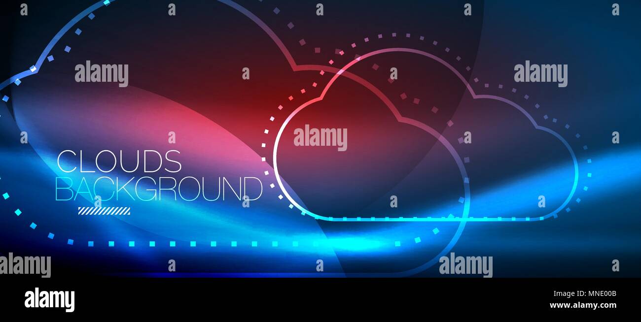 Vector cloud computing, storage concept. Vector blue cloud computing ...