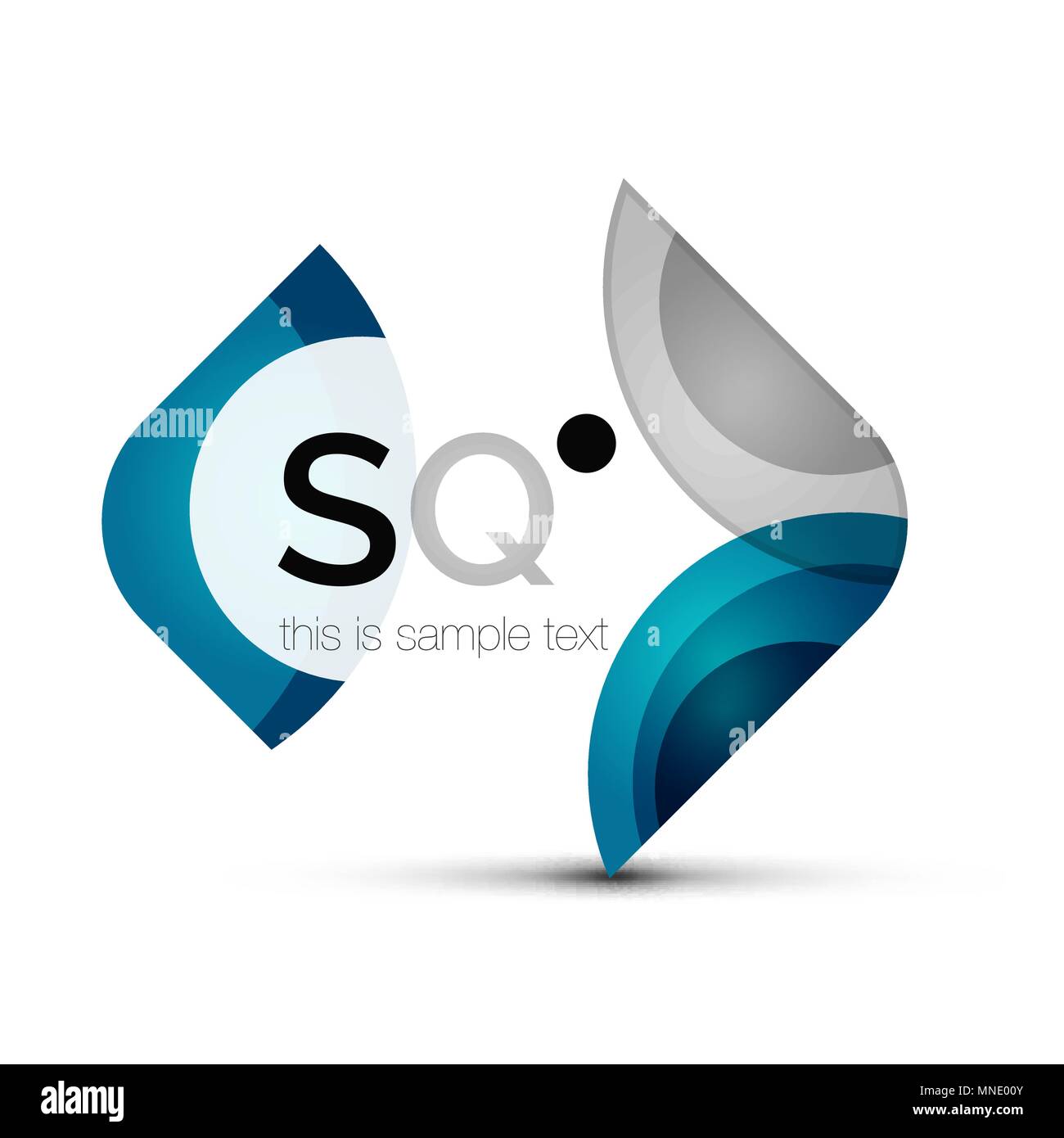 Vector square geometric abstract business emblem. Vector square ...