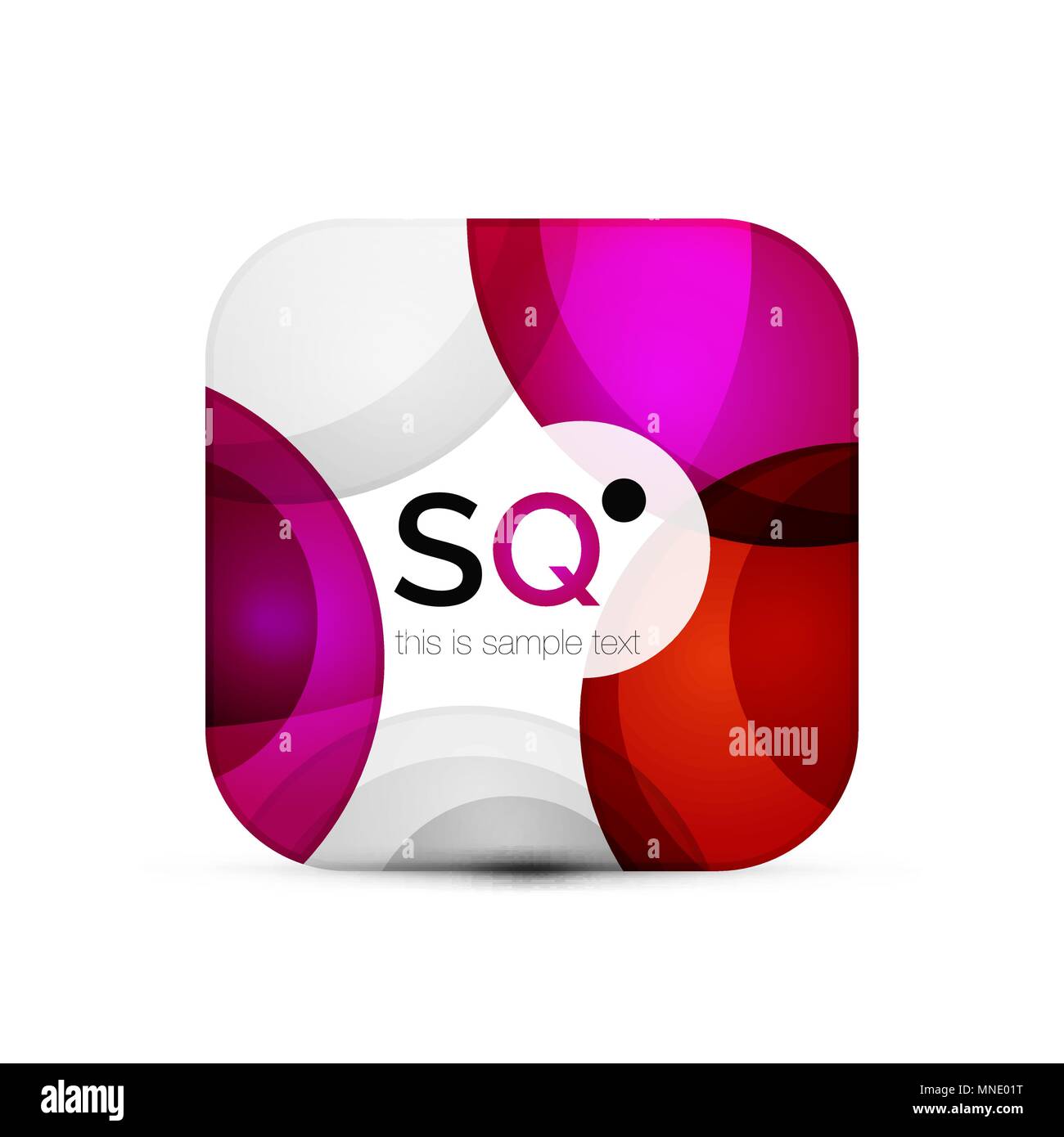 Vector square geometric abstract business emblem. Vector square ...