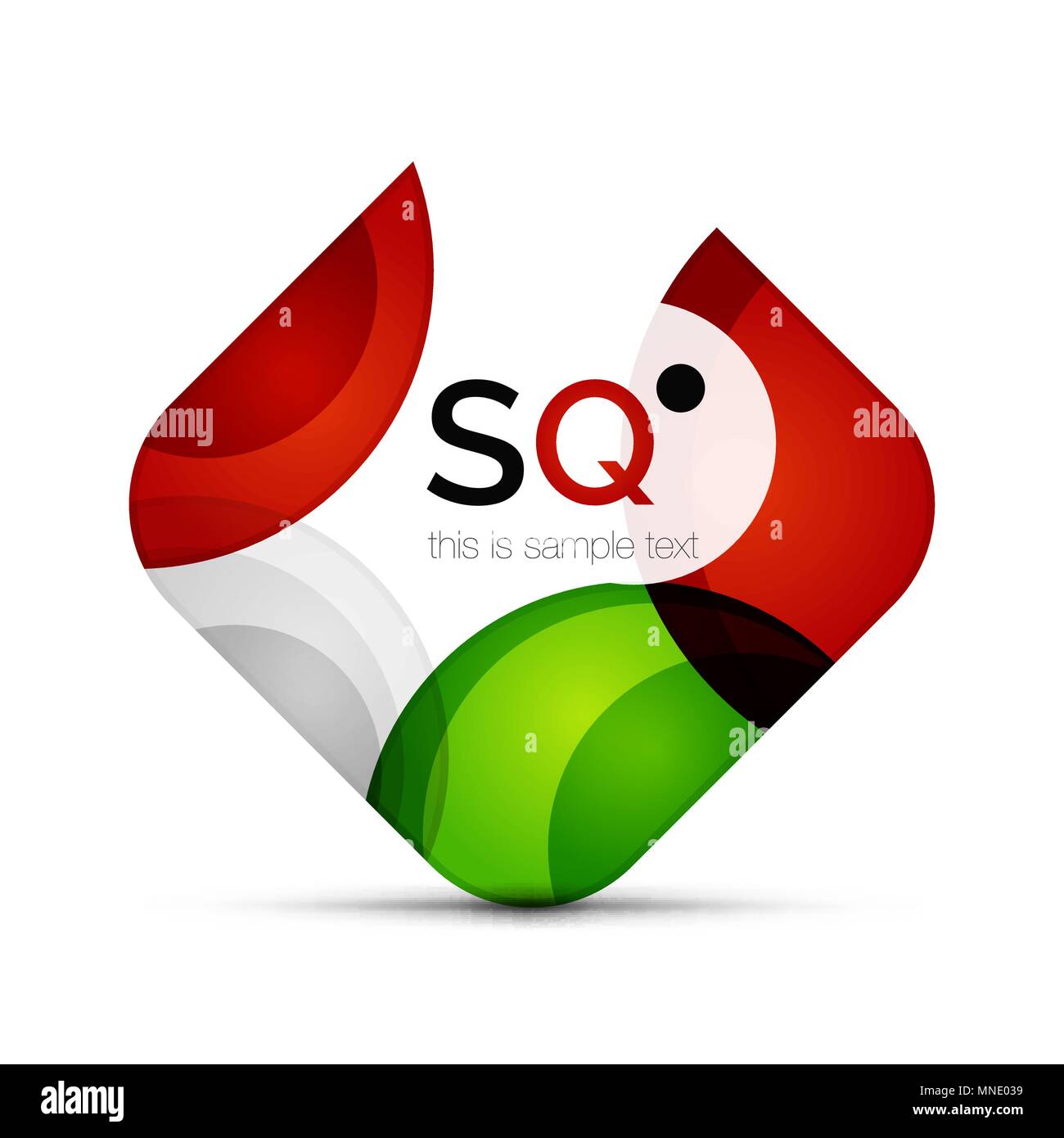 Vector square geometric abstract business emblem. Vector square ...