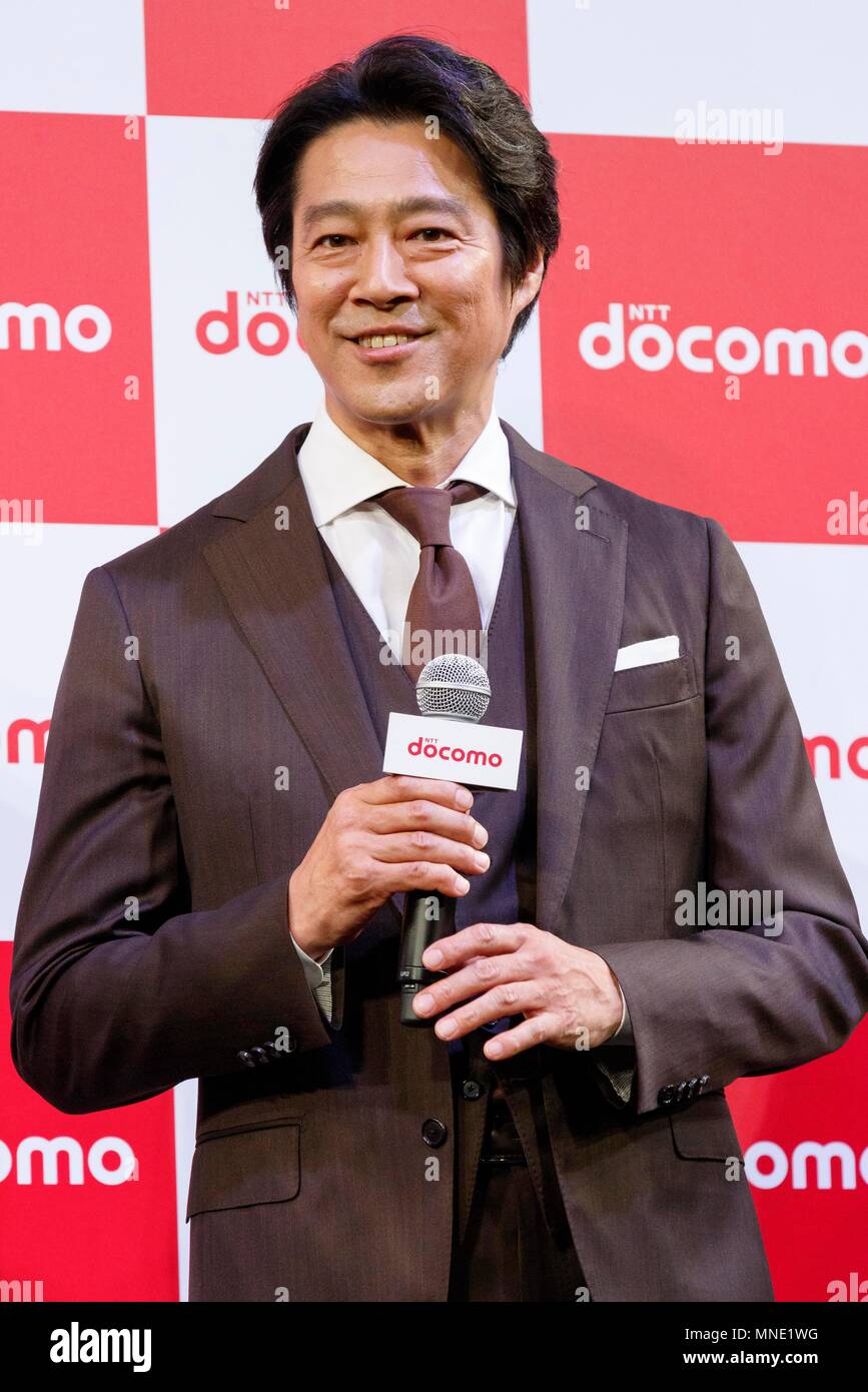 Japanese actor Shinichi Tsutsumi speaks during a press conference for ...