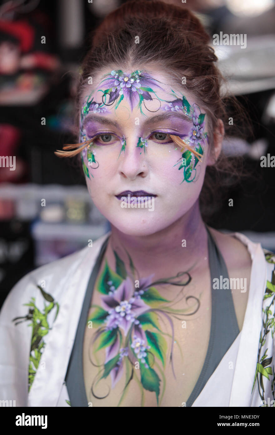 London, UK. 16th May, 2018. the Living Art Show Face, Body Painting and ...