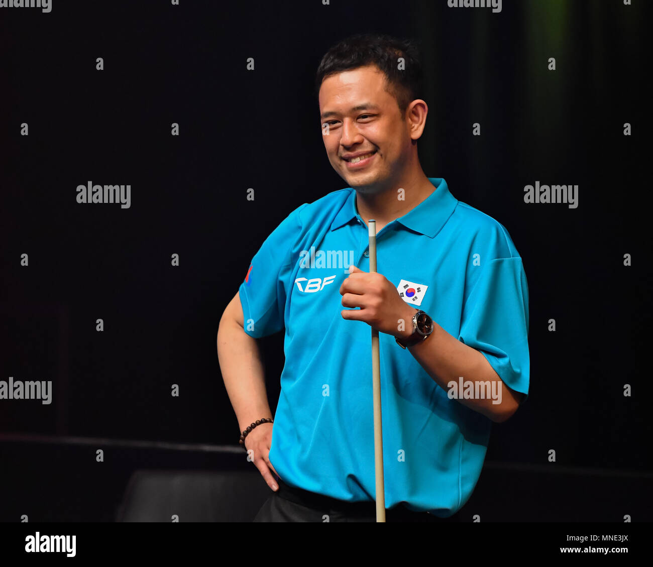 Shanghai, China. 16th May, 2018. Korea's Ryu Seung Woo and Jeong Young ...